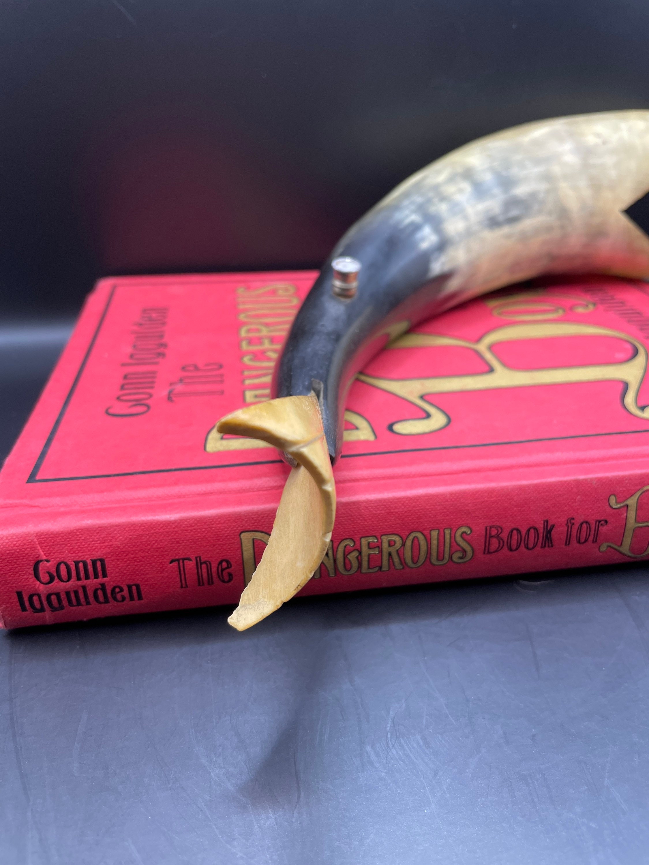 Vintage Hand Carved Cow Horn Fish Sculpture, Folk Art Fish - Etsy