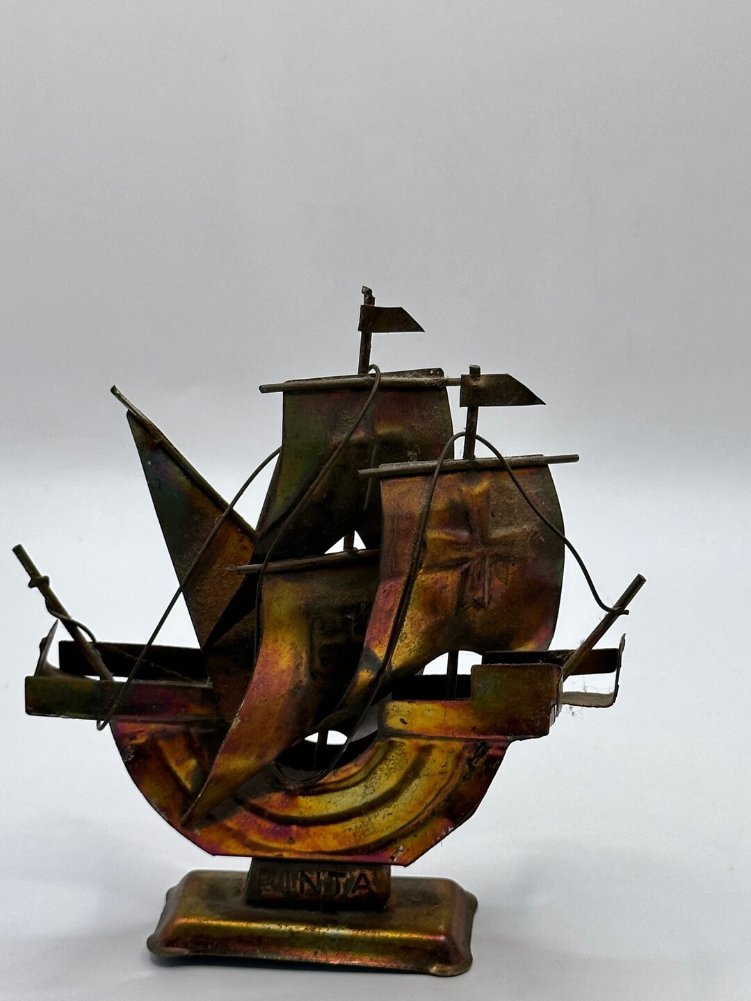Vintage Decorative La Pinta Cut Tin Spanish Ship - Etsy