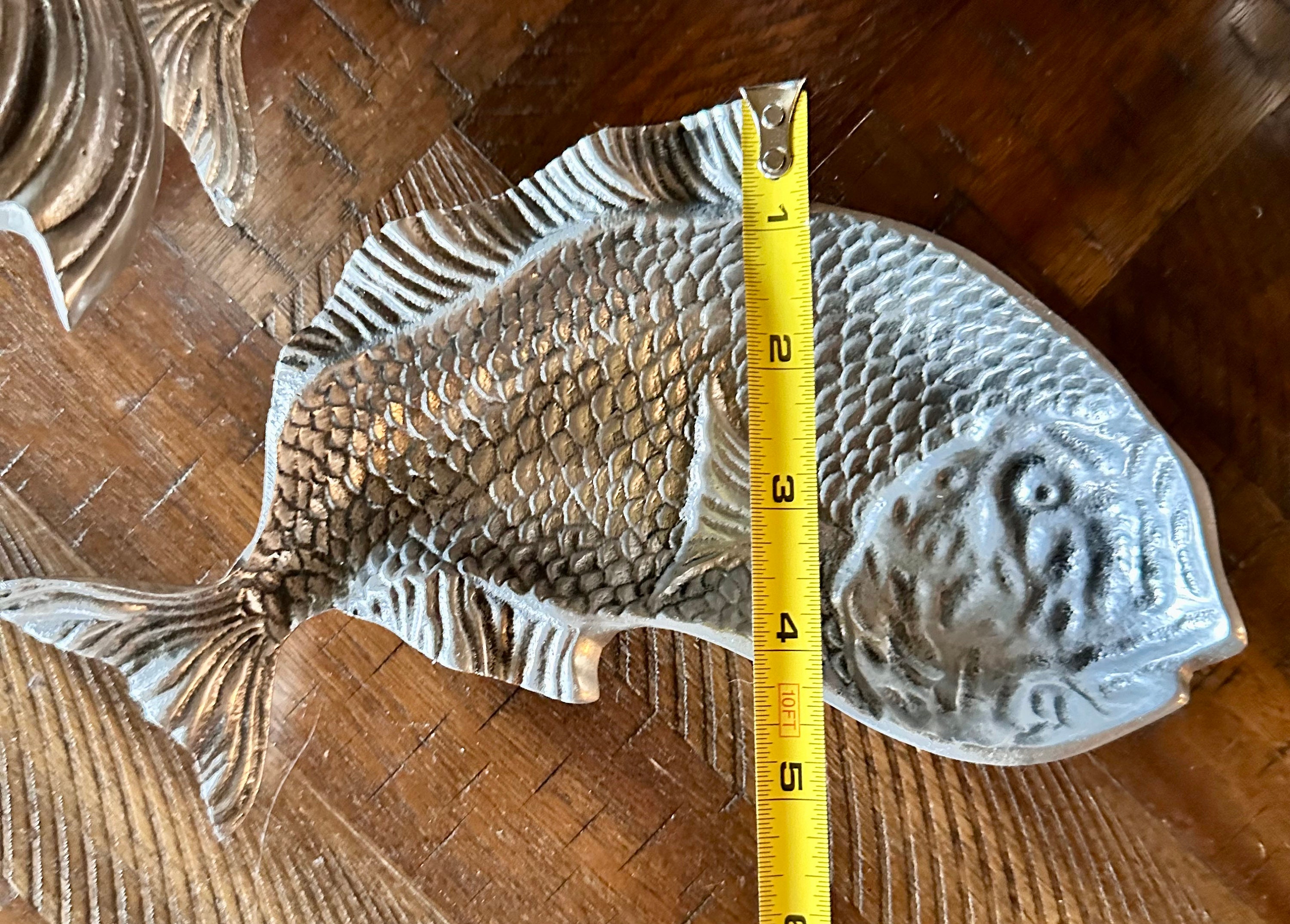 Amazing Rare XL Vintage Metal Fish Platter and 4 Matching Fish Trays - Etsy