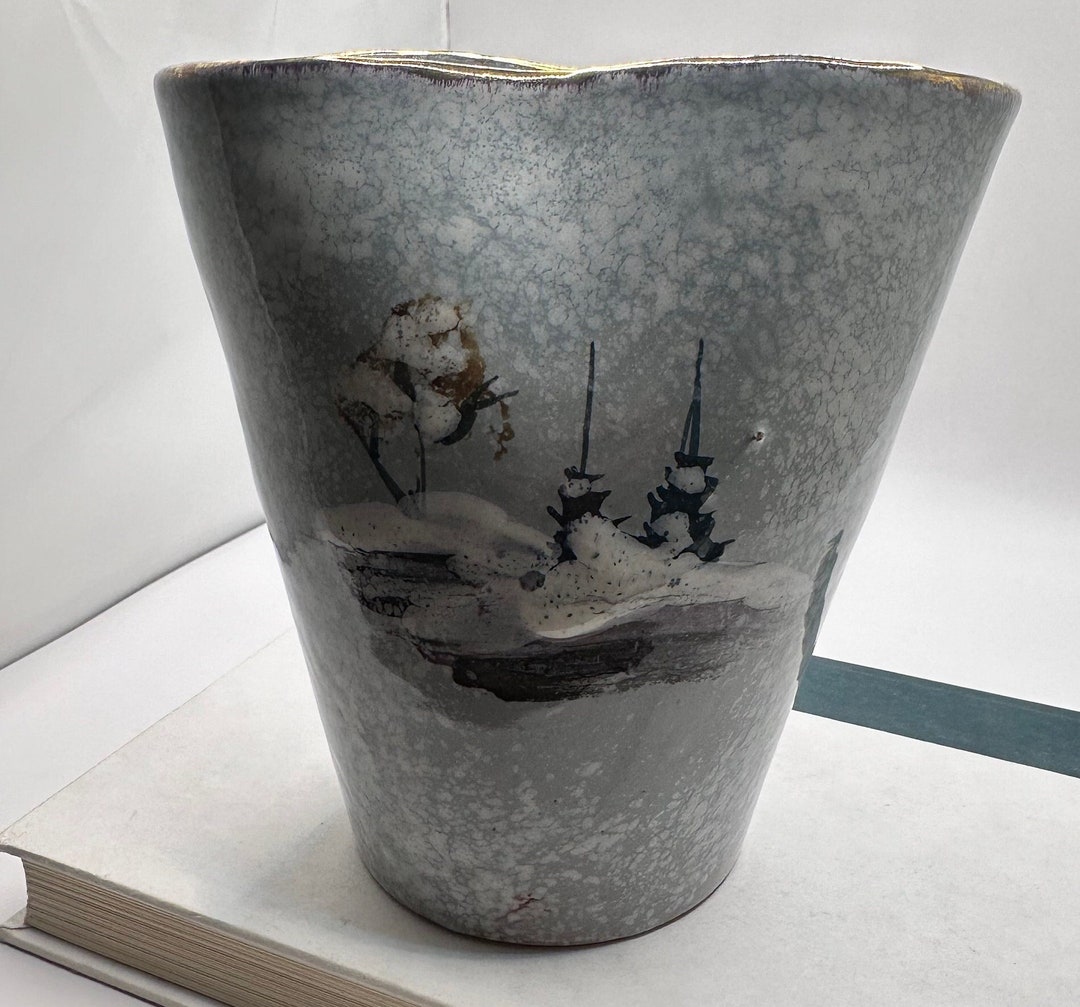 Vintage Italian Vase Cardel Italy Winter Scene - Etsy