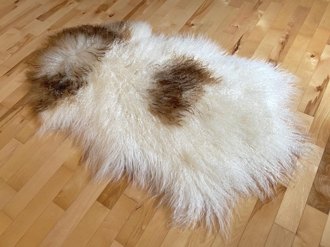 New Genuine Tibet Mongolian Curly Lamb Fur Skin Hide Pelt Natural ...