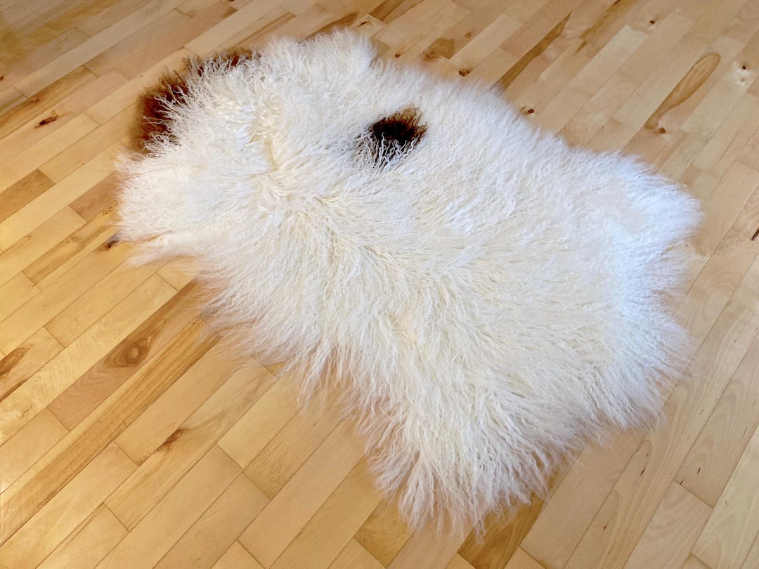New Genuine Tibet Mongolian Curly Lamb Fur Skin Hide Pelt Natural ...