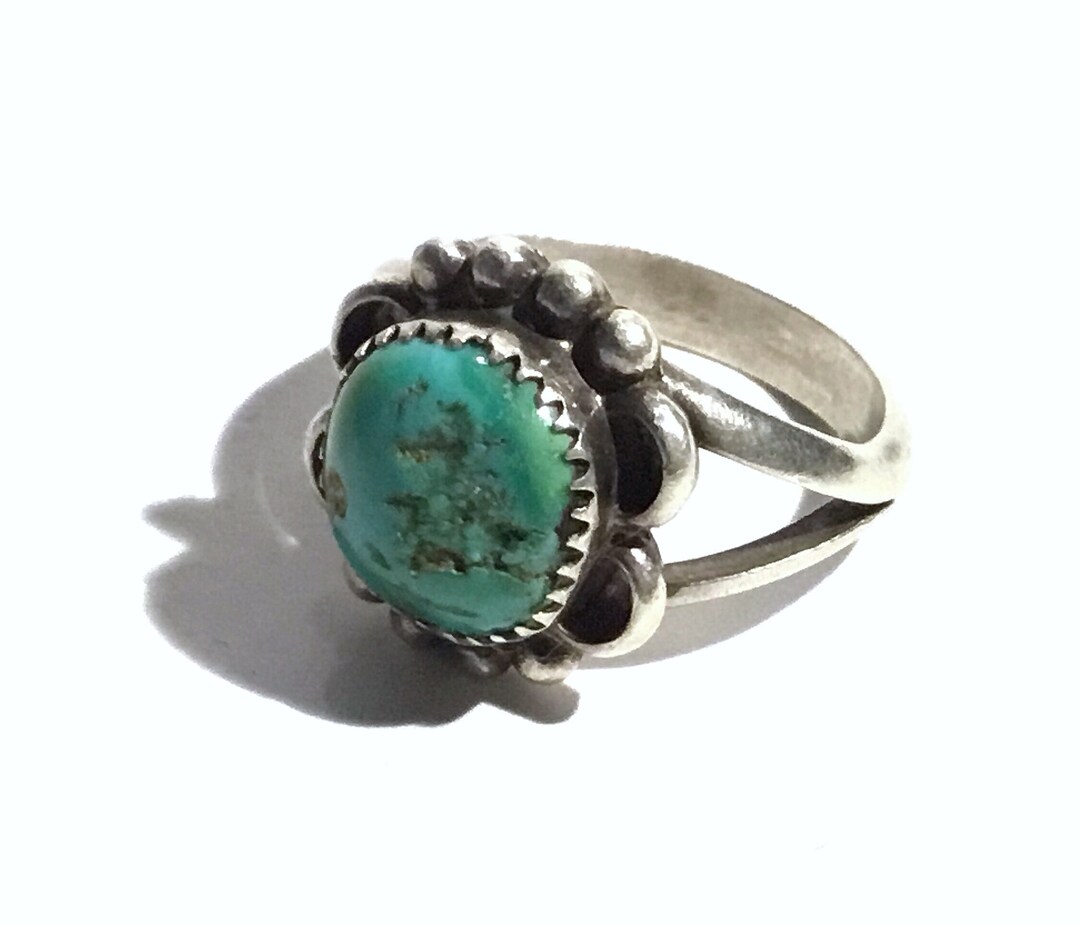 Signed Navajo Sterling Turquoise Ring by Rose Castillo Draper, 1970s - Etsy
