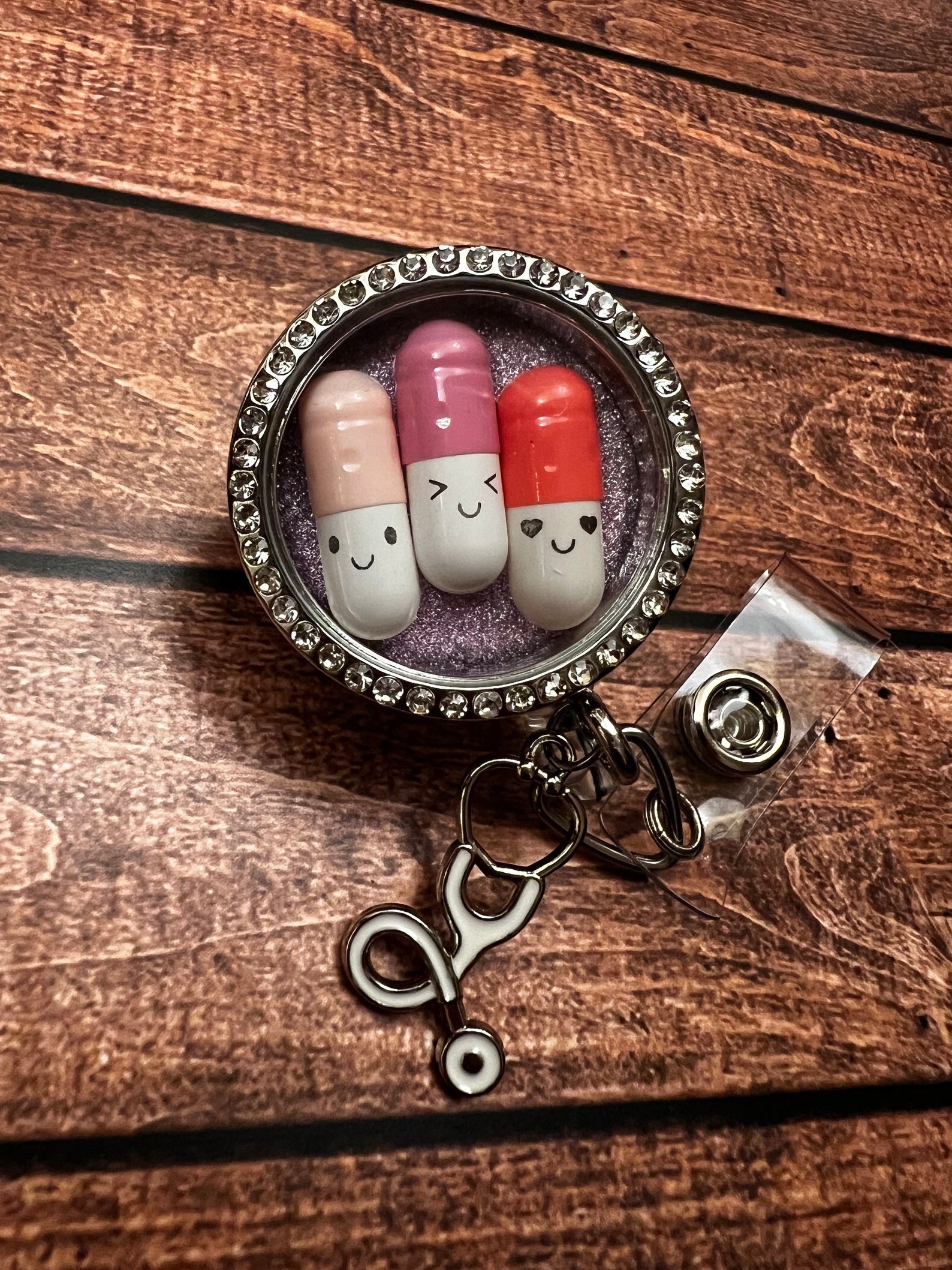 Customizable Happy Pill Pharmacy Retractable Badge Reel, Pharmacist ...