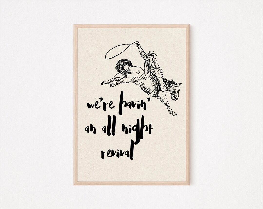 Revival Wall Art, Zach Bryan Wall Decor - Etsy