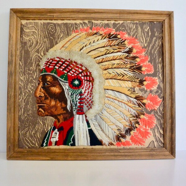 Native American Crewel Embroidery - Etsy
