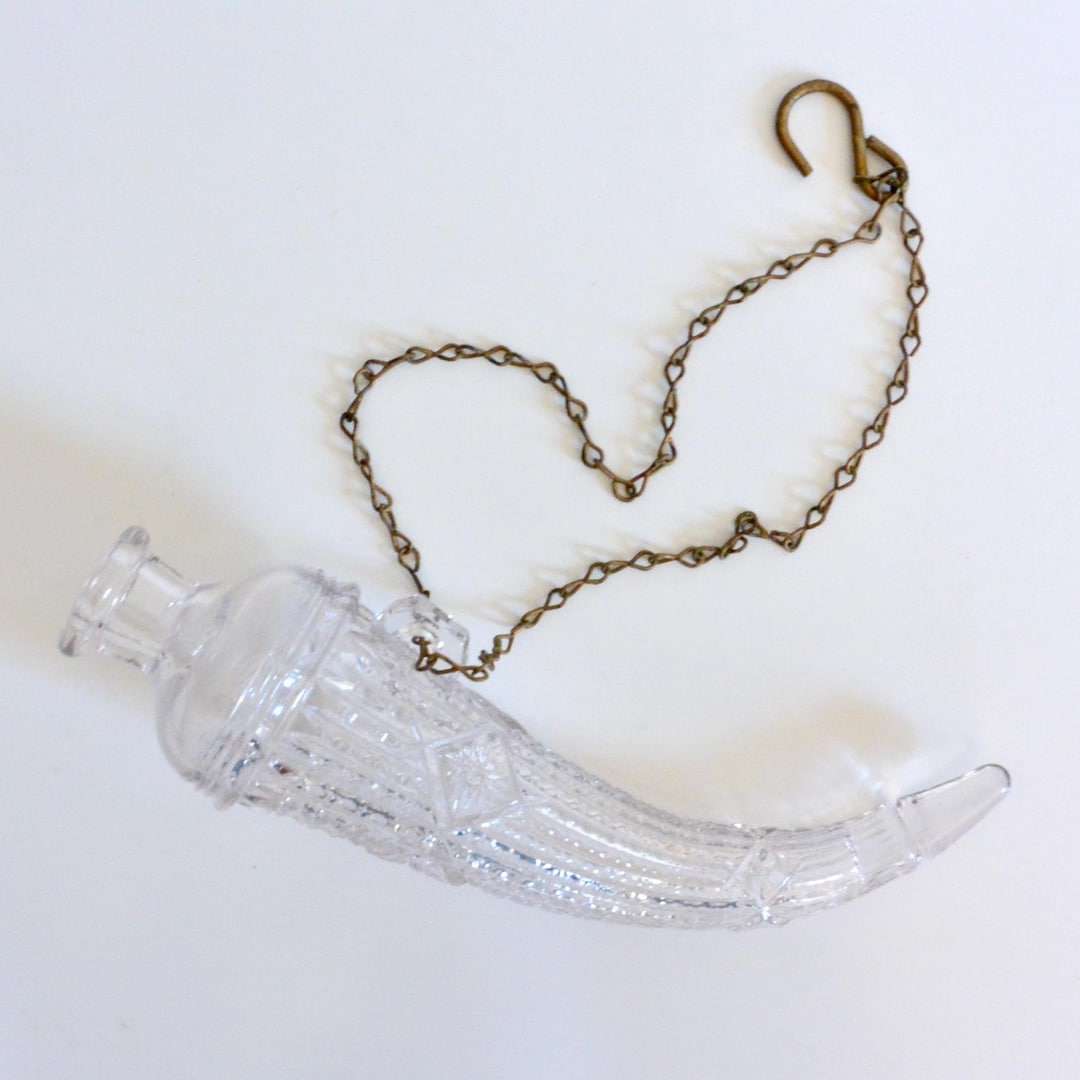 Hanging Glass Horn Cornucopia / Plant Holder / Liquor Decanter / Home ...