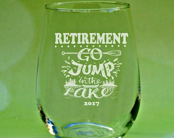 Personalized Retirement Glass Retirement Gifts Retirement | Etsy