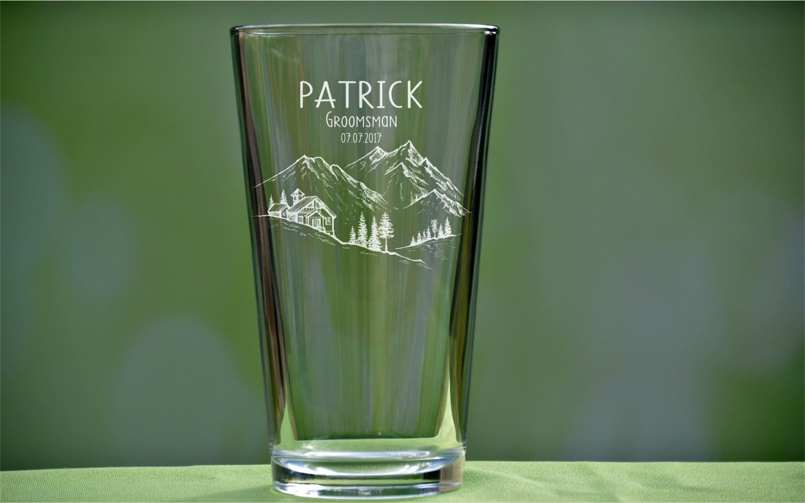 Personalized Pint Glasses, Groomsmen Pint Glass, Wedding Party Pint ...