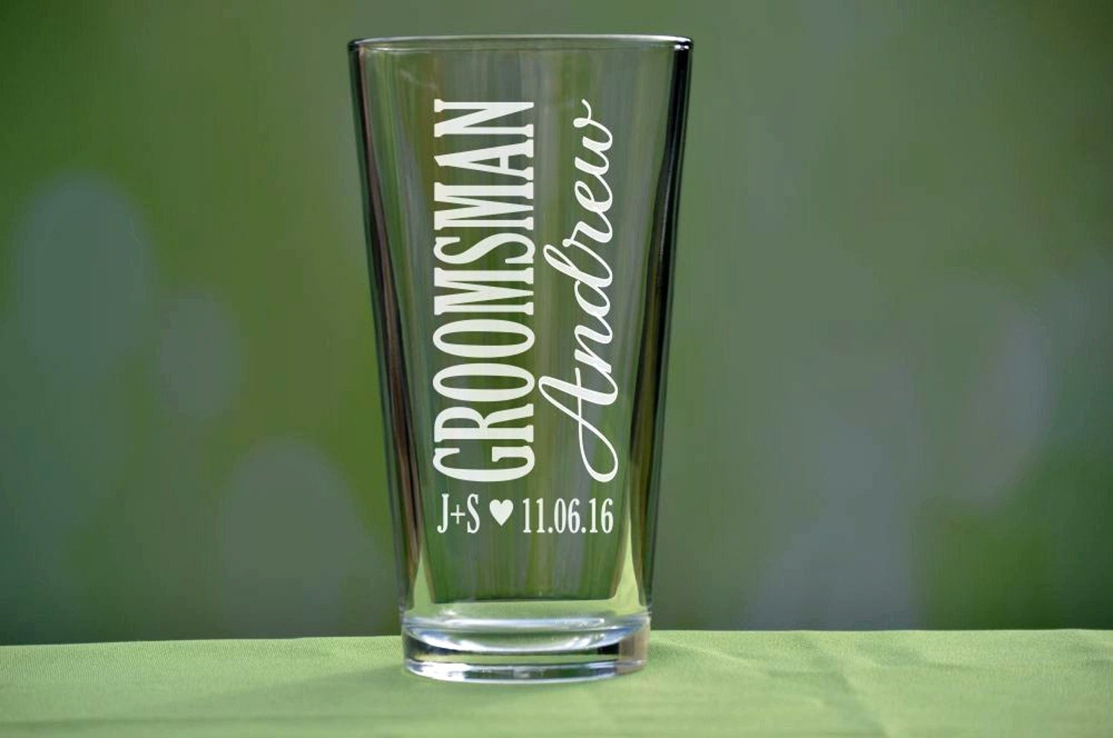 Groomsmen Pint Glass Personalized Pint Glasses Groomsmen - Etsy