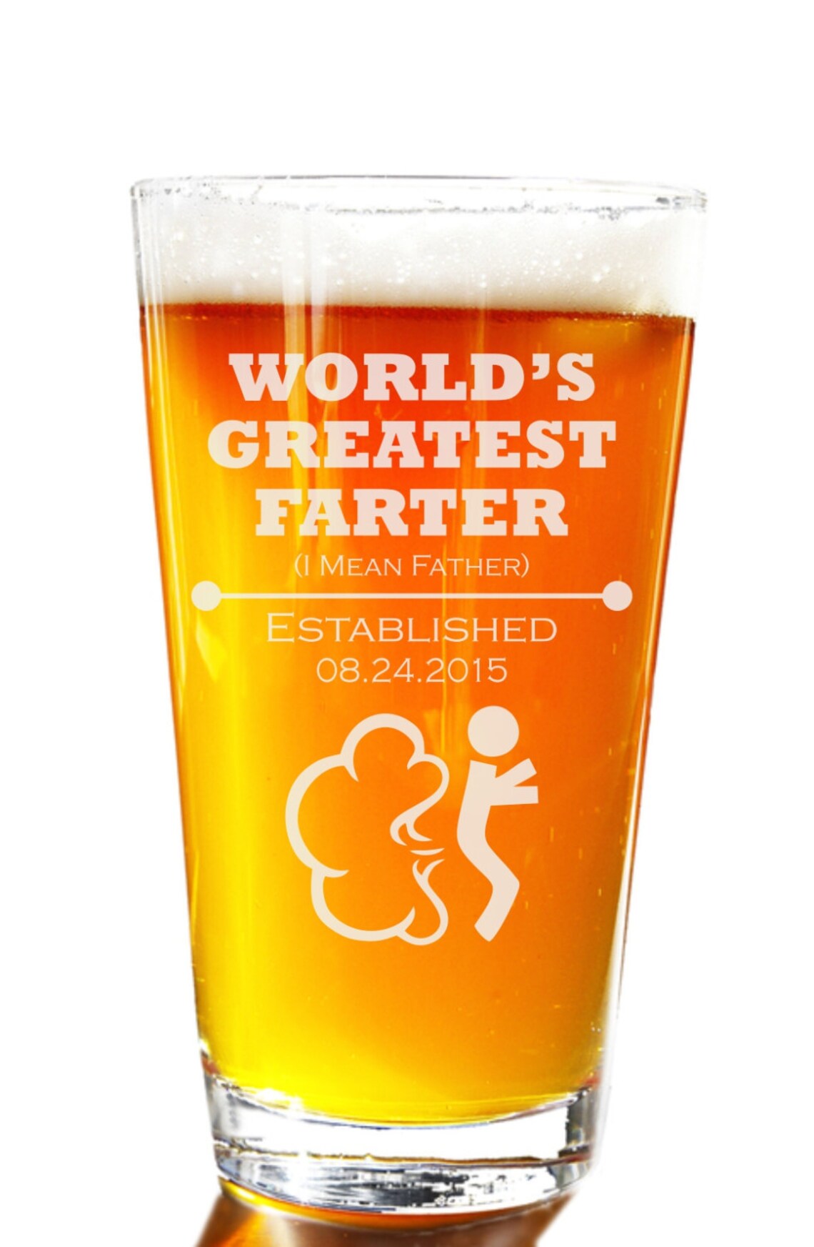 Personalized Fathers Day Gift Fathers Day Pint Glass | Etsy