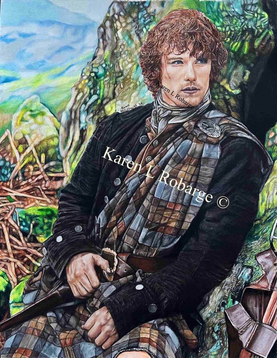11” X 17” Limited Edition Art Print of Jamie Fraser - Etsy