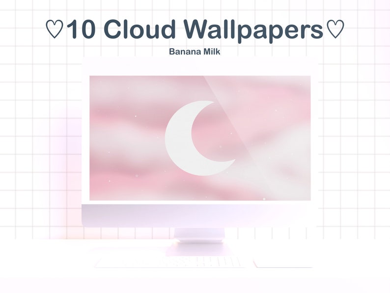 10 Cute Cloud Wallpaper Backgrounds Digital Downloads for - Etsy