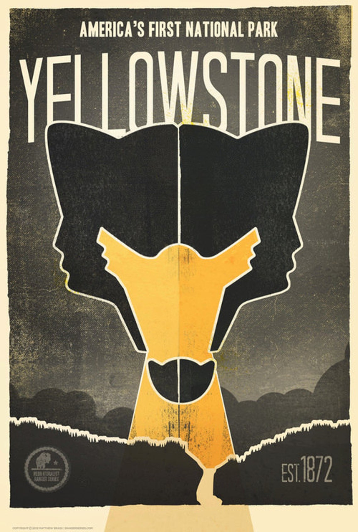 Alpha: Yellowstone National Park Poster. Actual item not | Etsy