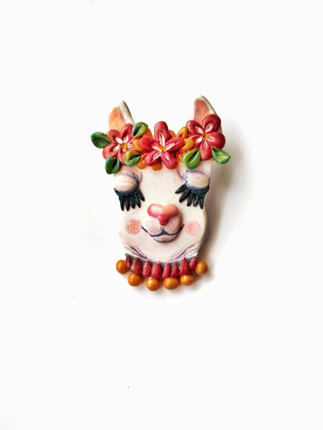 Kawaii Llama Alpaca Polymer Clay Brooch - Etsy