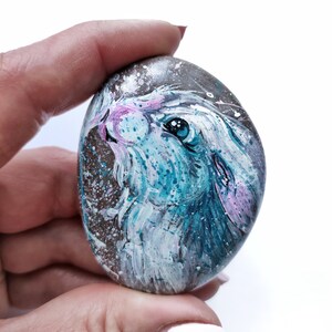 White Rabbit Hand-painted Stones for Home or Garden Decor - Etsy