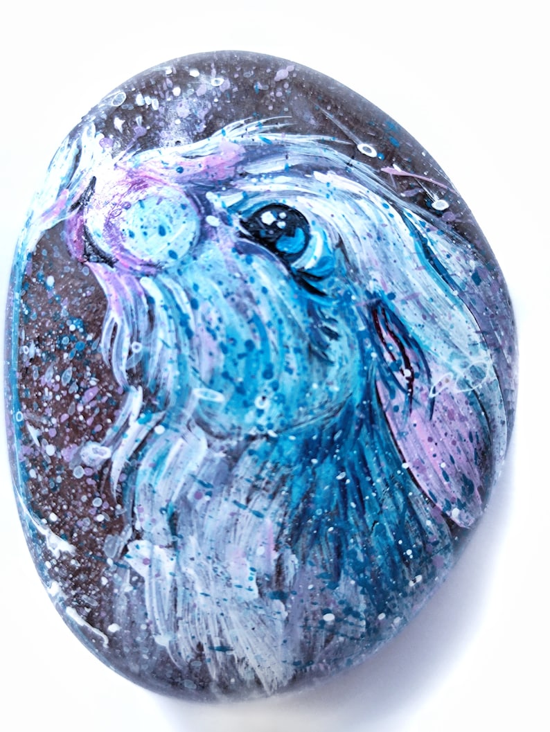 White Rabbit Hand-painted Stones for Home or Garden Decor - Etsy