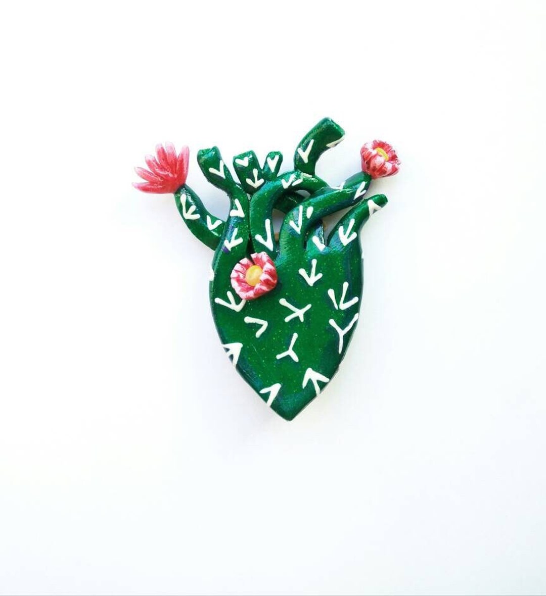 Cactus Polymer Clay Brooch - Cactus Polymer Clay Jewelery - Cacti ...