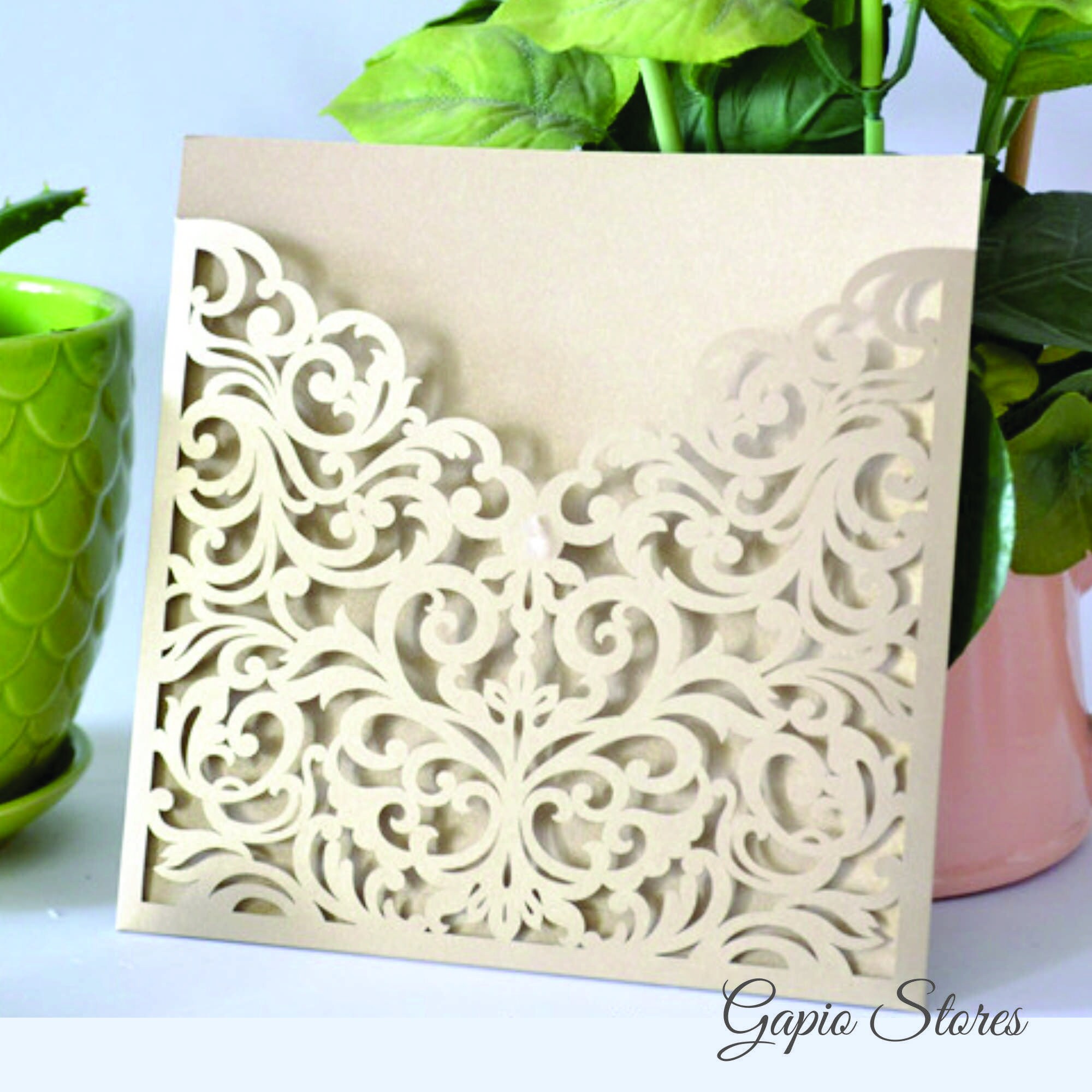 Svg File for Laser Cutting Invitation, Template for Laser Cut Wedding ...