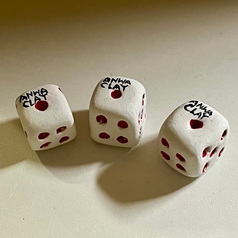 Dice Handmade Clay Dice by Lucy Iao & Angela Lao ANWA CLAY - Etsy UK