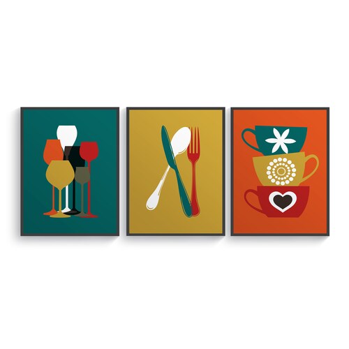 Kitchen Prints Set of 3 Kitchen Decor Kitchen Wall Decor - Etsy