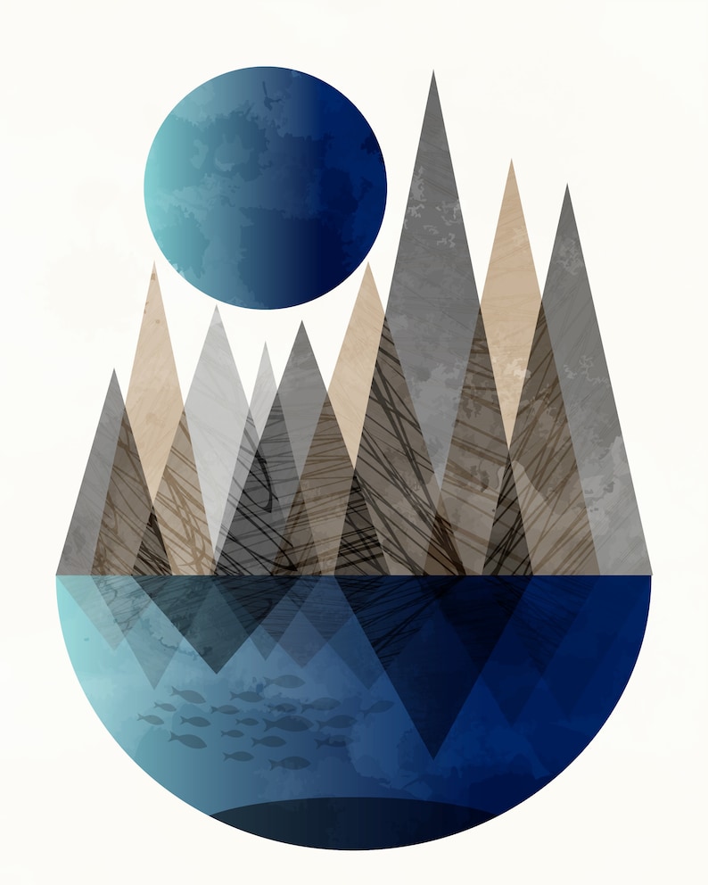 Modern Geometry Art Geometry Wall Art Geometric Poster - Etsy