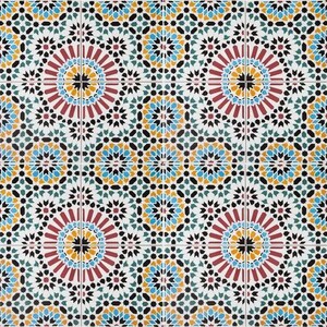 Moroccan Tiles, Colorful Ceramic Wall Tile 20x20cm, 12 Tiles in Set (0 ...