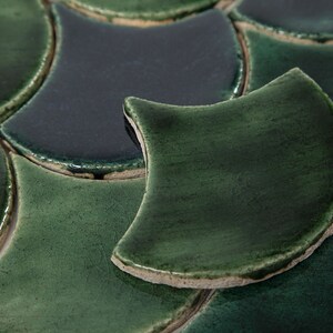 Decorative Ceramic Mermaid Tiles in the Shape of a Fish Scale Lake in ...