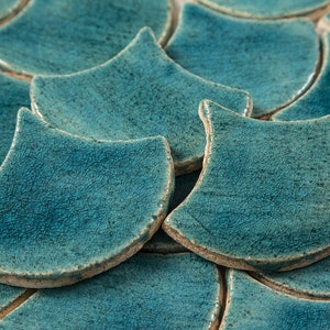 Decorative Ceramic Mermaid Tiles in the Shape of a Fish Scale ...