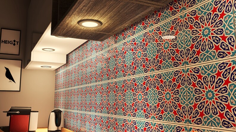 Turkish Tiles Iznik Tiles Stars Oriental Ceramic Wall Tiles From Turkey ...