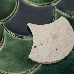 Decorative Ceramic Mermaid Tiles in the Shape of a Fish Scale - Lake in ...