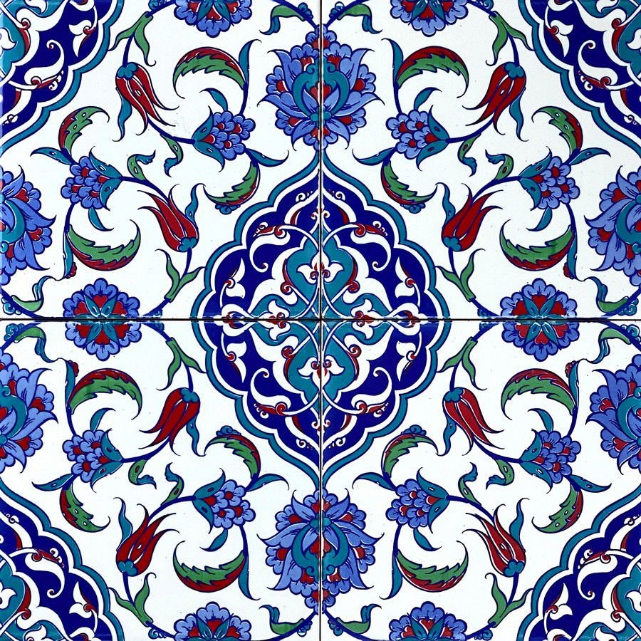Turkish Tiles Iznik Oriental Wall Tiles 20 Cm X 20 Cm 1 Set - Etsy UK