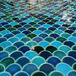 Mosaic Tiles Fish Scale - Marlin by Cerames - A Set of Decorative ...