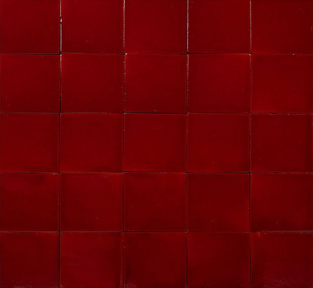 Talavera Red Single Colour Mosaic Tiles From Mexico - Roja Cereza Red ...