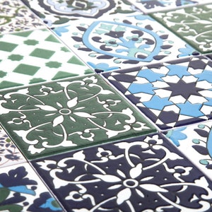 Decorative Ceramic Patchwork Wall Tiles From Tunisia 10 X 10 Cm, 50 ...