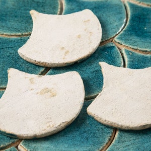 Decorative Ceramic Mermaid Tiles in the Shape of a Fish Scale ...
