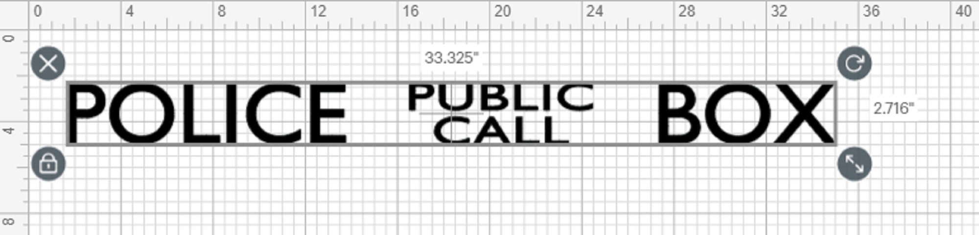 Tardis Police Box Sign Stencil