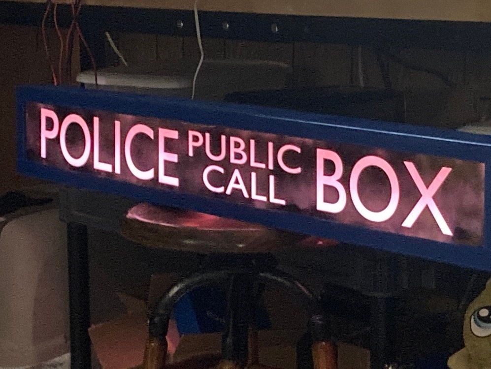 Tardis Police Box Sign Stencil