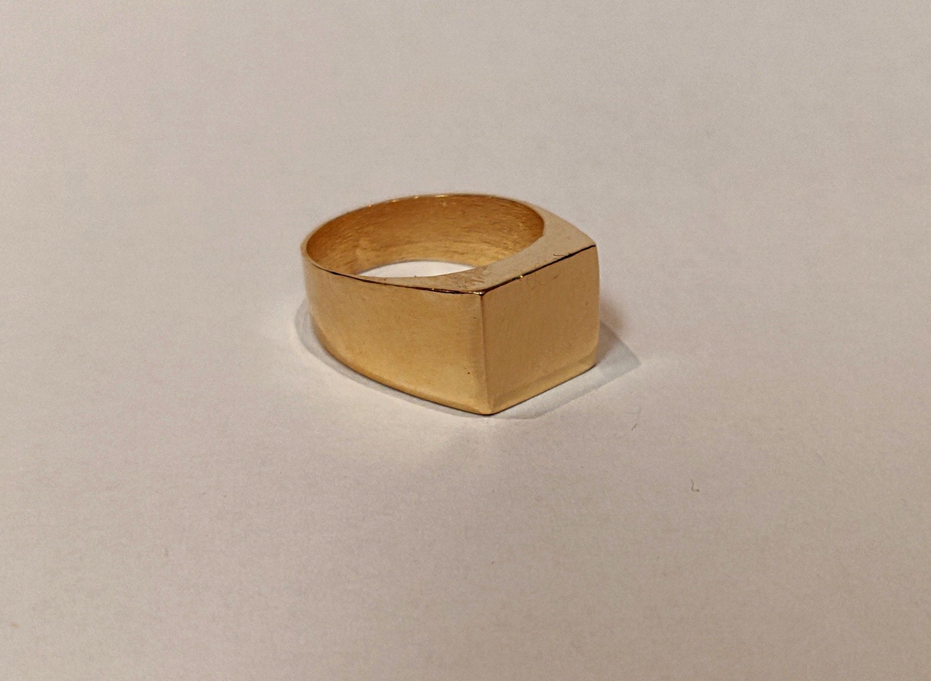Square Signet Ring, Signet Ring for Men, Pinky Ring, Unique Signet Ring ...