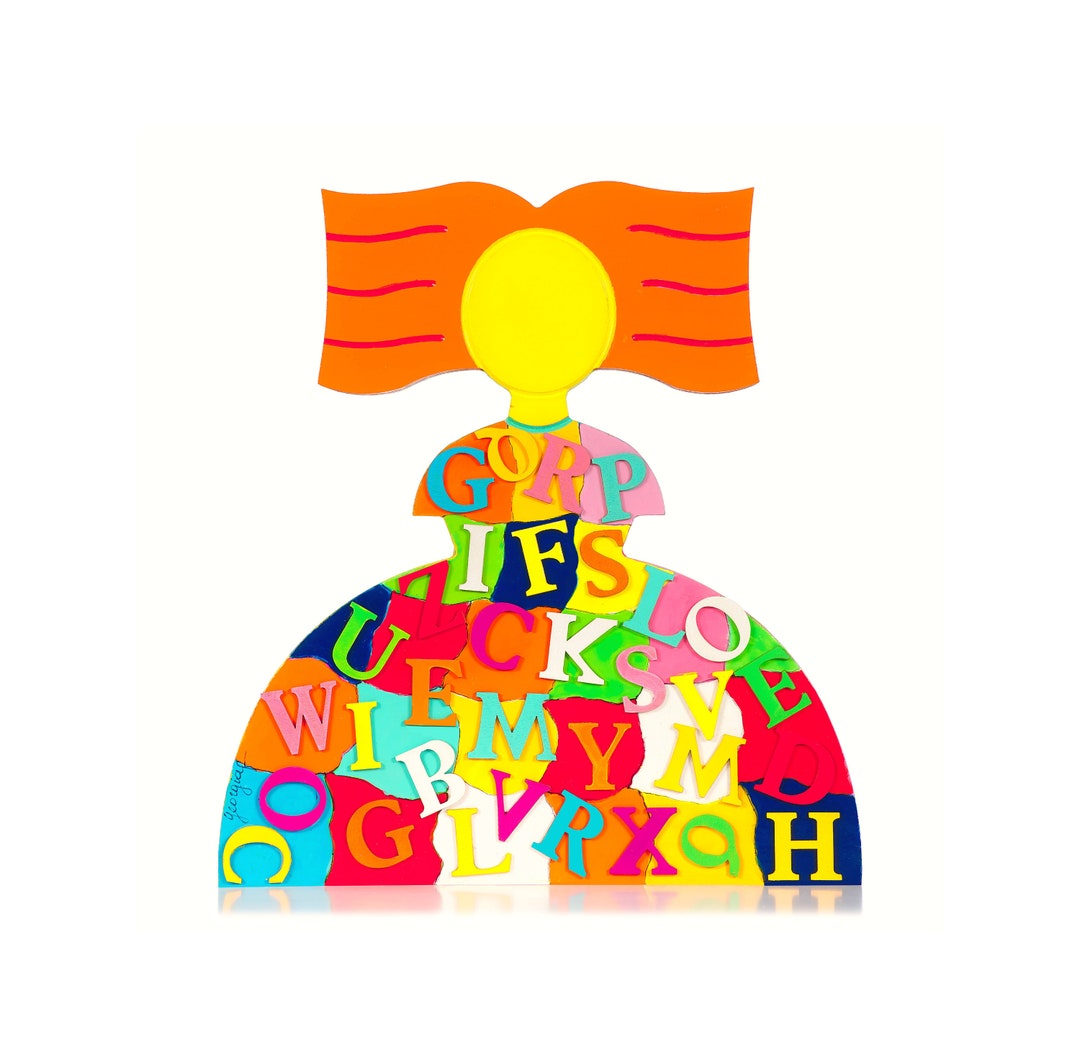 Modern Pop Art 3D Letters Sculpture Peinture Sur Bois Abstract Art ...