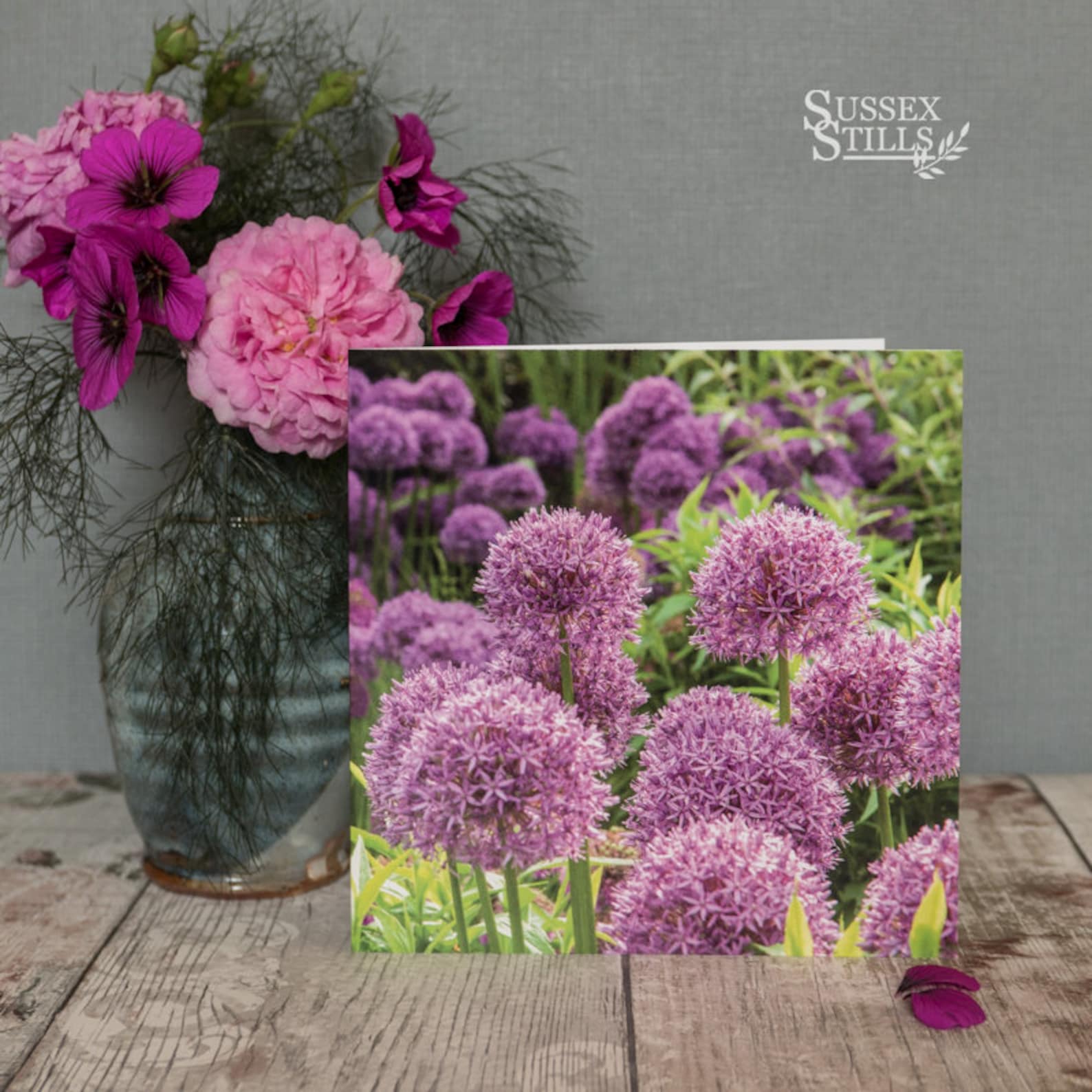 Allium Fine Art Photographic Greeting Card Allium Flower | Etsy