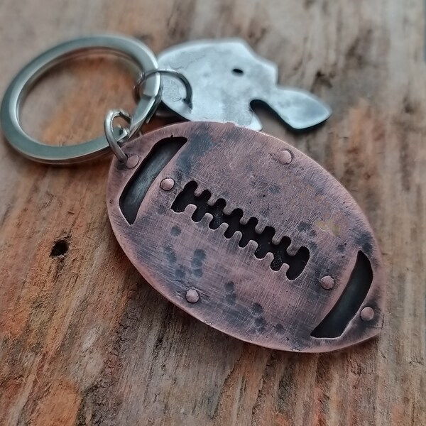 Football Keychain - Etsy