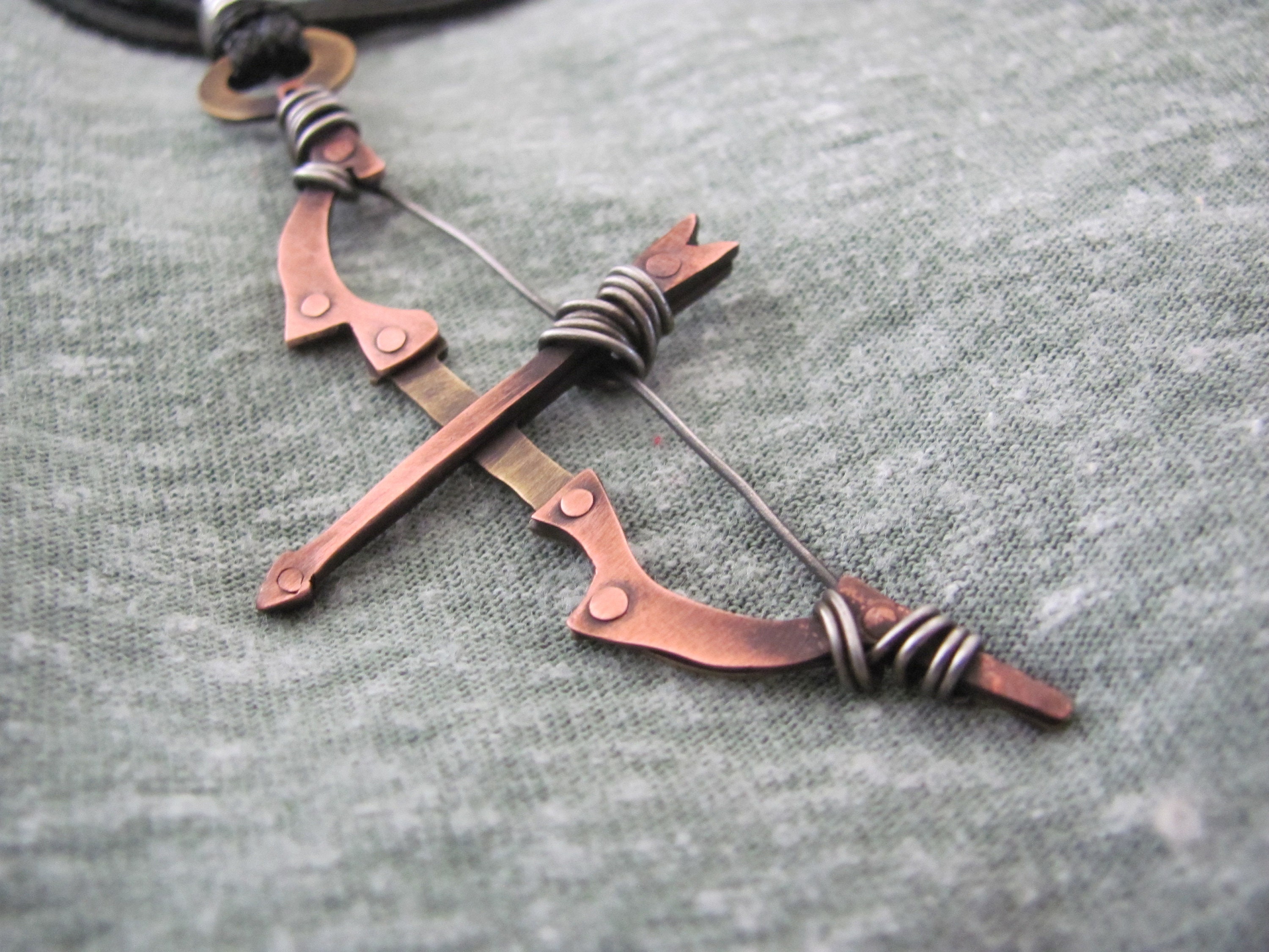 Bow and Arrow Necklace Bow Arrow Jewelry Archery Necklace Archery Bow ...