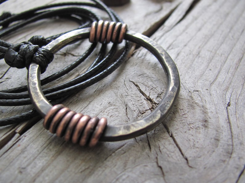 Forged Jewelry Forged Pendant Forged Copper Necklace Geometric - Etsy