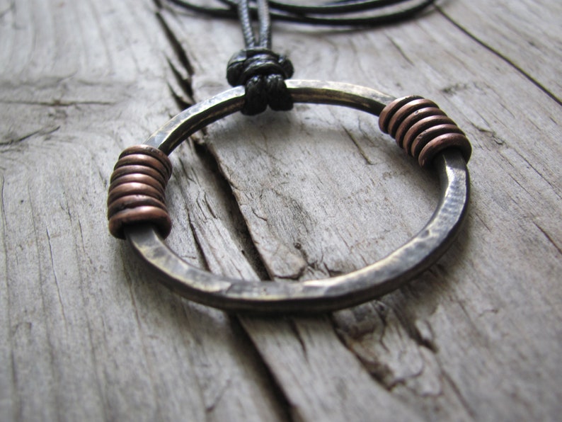 Forged Jewelry Forged Pendant Forged Copper Necklace Geometric - Etsy
