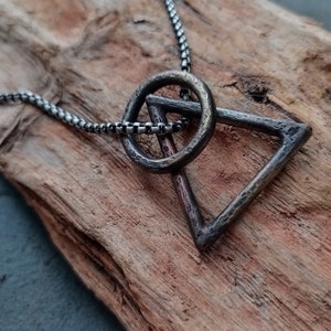 Triangle Pendant Mens Necklace Triangle Necklace Mens Pendant Necklace ...