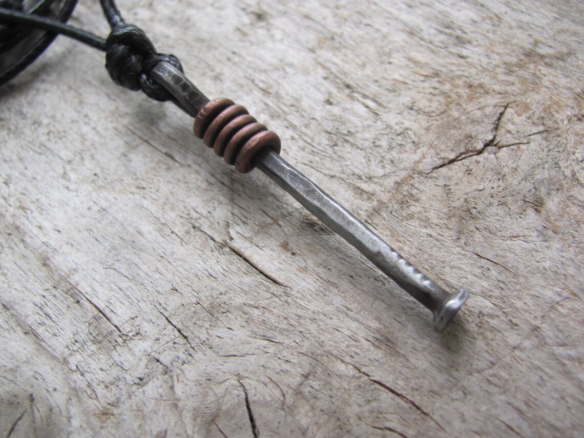 Iron Jewelry Forged Jewelry Forged Iron Pendant Necklace Iron - Etsy