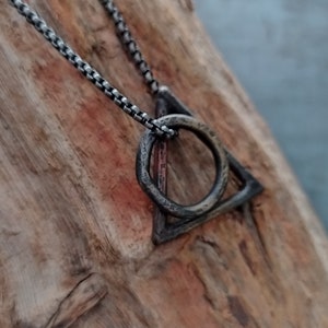 Triangle Pendant Mens Necklace Triangle Necklace Mens Pendant Necklace ...
