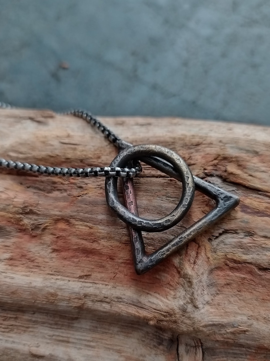 Triangle Pendant Mens Necklace Triangle Necklace Mens Pendant Necklace ...