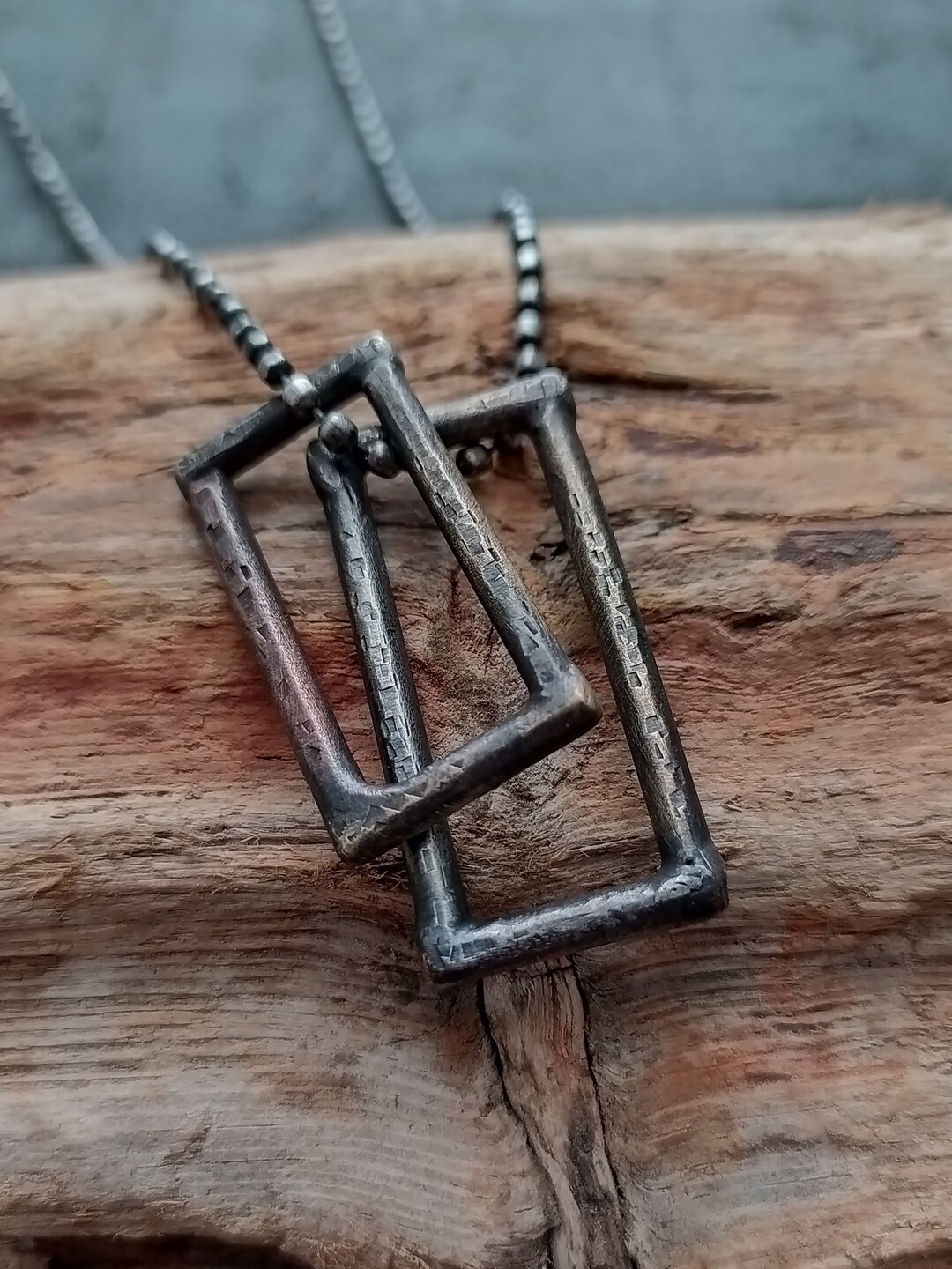 Rectangle Pendant for Men Rectangle Pendant Mens Necklace Rectangle ...